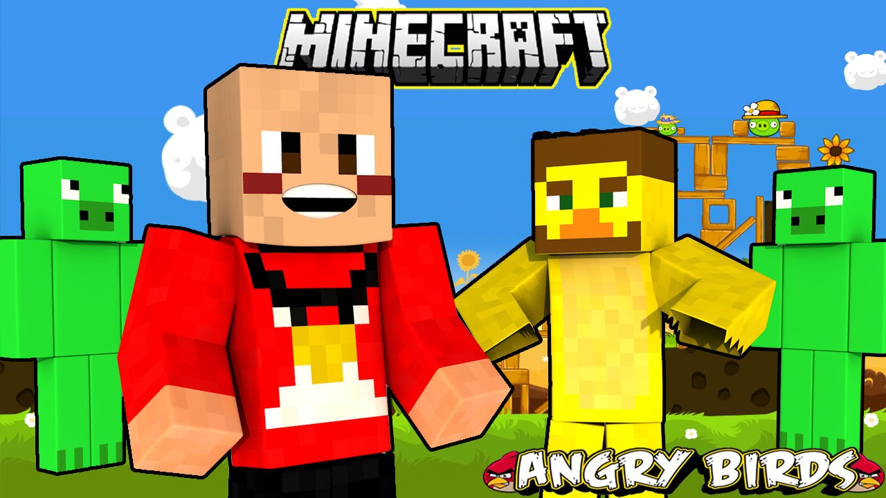 Minecraft - Angry Birds - Team Build Battle - YouTube