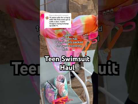 my teen daughter has more swimsuits packed 😬 here’s her swimsuit haul #packwithme #swimsuithaul