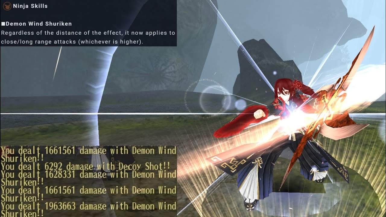 Test Demon Wind Shuriken Ninja Skill after adjustment - Toram Online ...