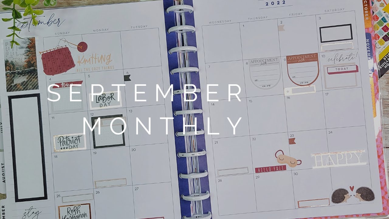 I'M BACK! | September Monthly | Plan With Me | Fall & Modern Year | Big ...