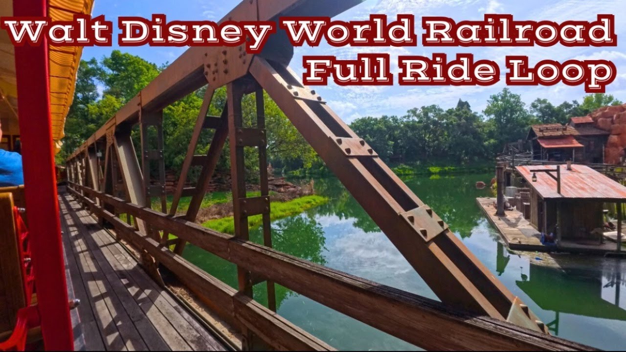 Relaxing Train Ride ~ Magic Kingdom 🚂 Full Loop Walt Disney World ...