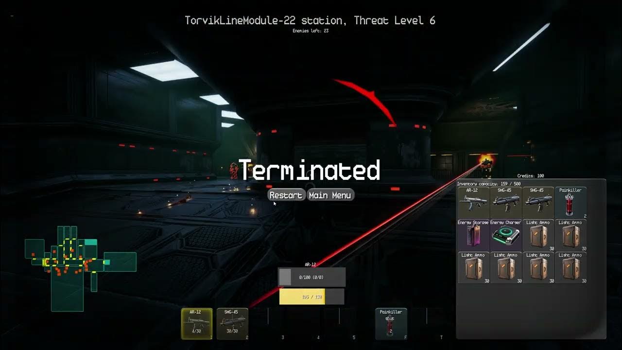 ZeroTrace WIP roguelite space station shooter - YouTube