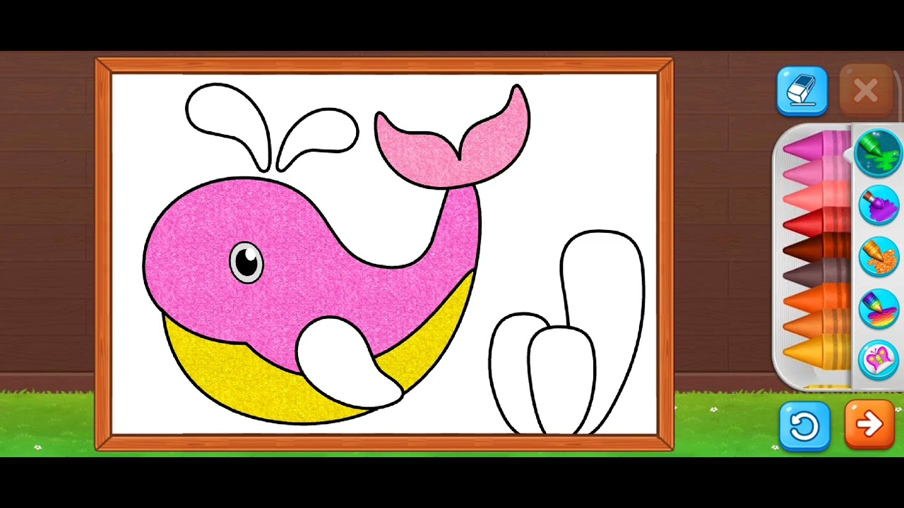 Mewarnai paus pink - YouTube