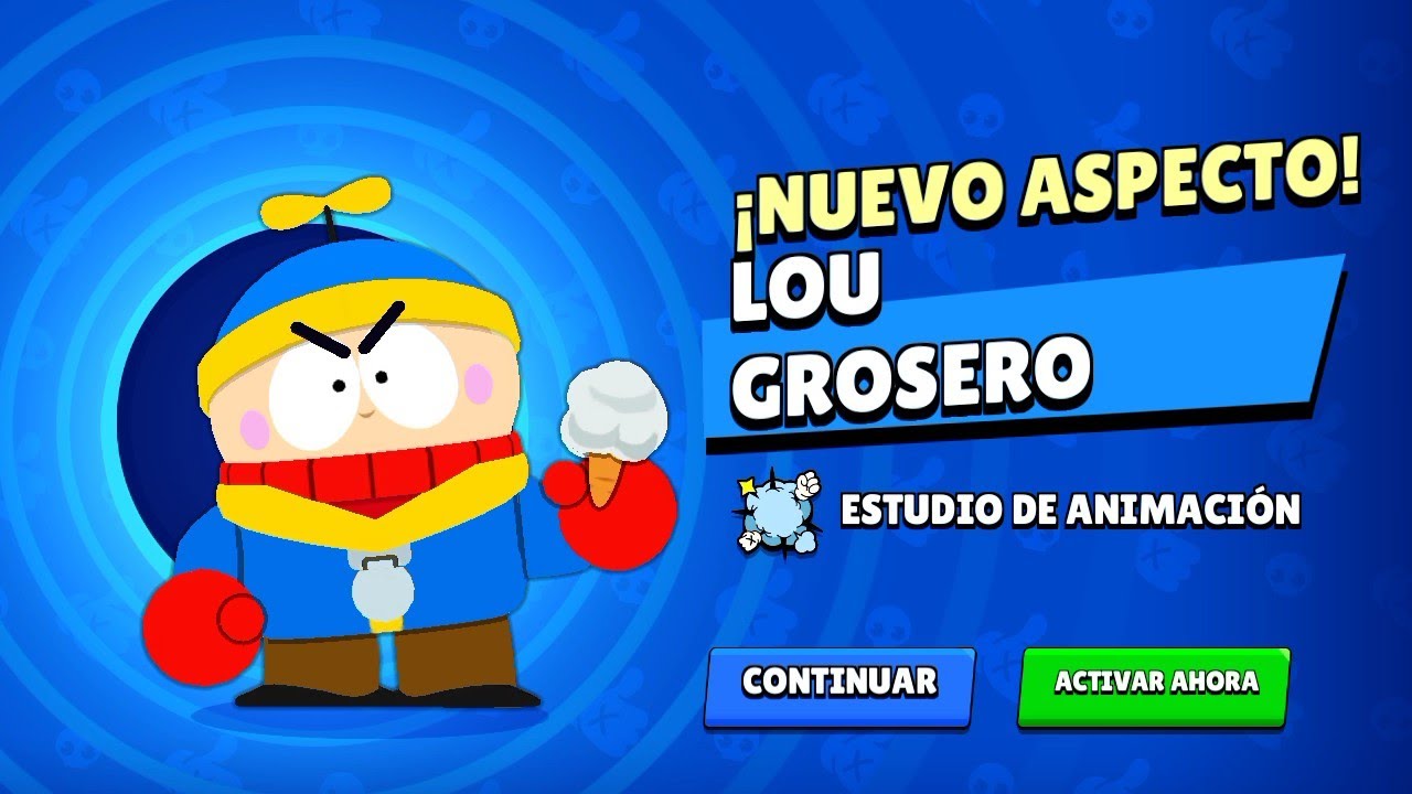Compro la skin de Lou Grosero (Eric Cartman) - Brawl Stars - YouTube