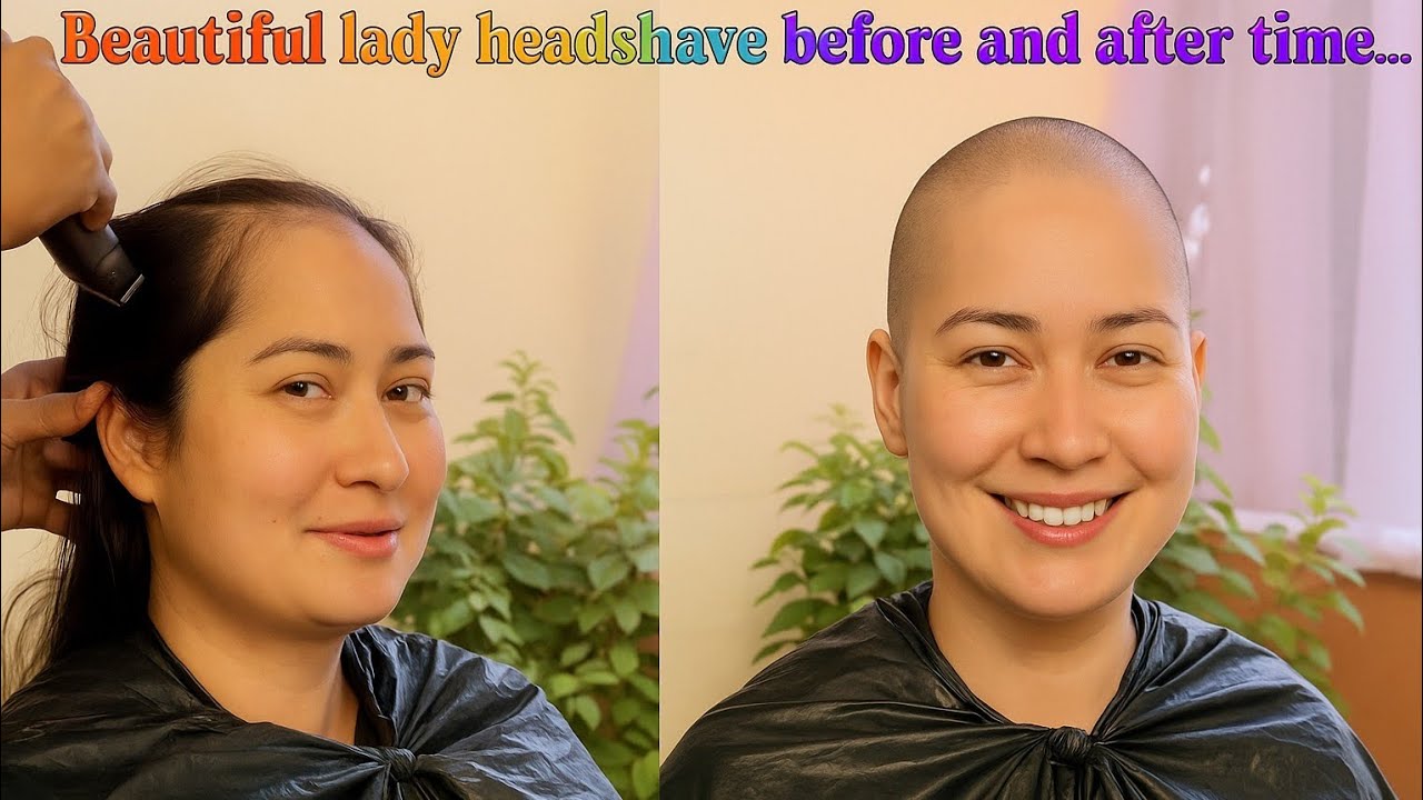 Beautiful Headshave Transformation | Before and After Look - YouTube