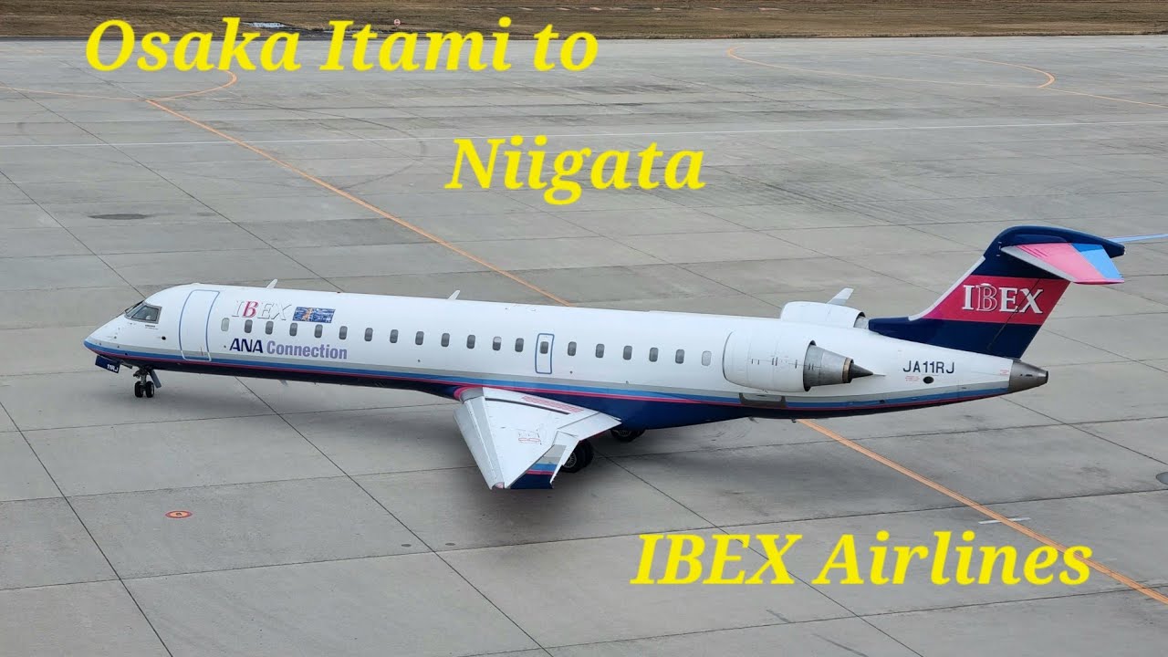 [4K60] IBEX Airlines CRJ-700 -- Flying from Osaka to Niigata ... - YouTube