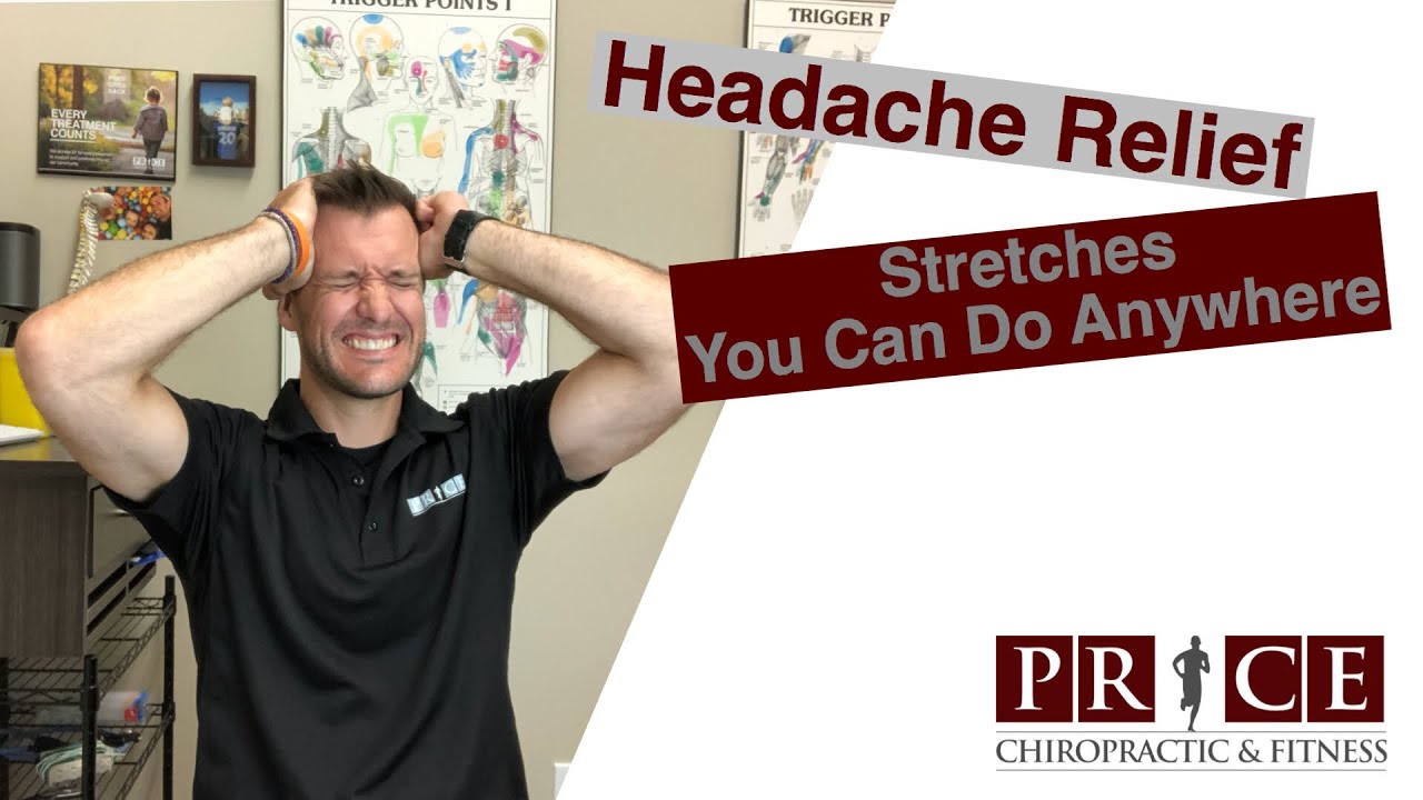 2 Min Tip: Easy Headache Relief Stretches You Can Do ANYWHERE! - YouTube