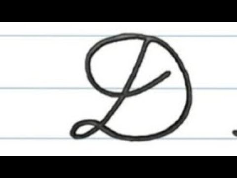 CURSIVE CAPITAL LETTER D - YouTube