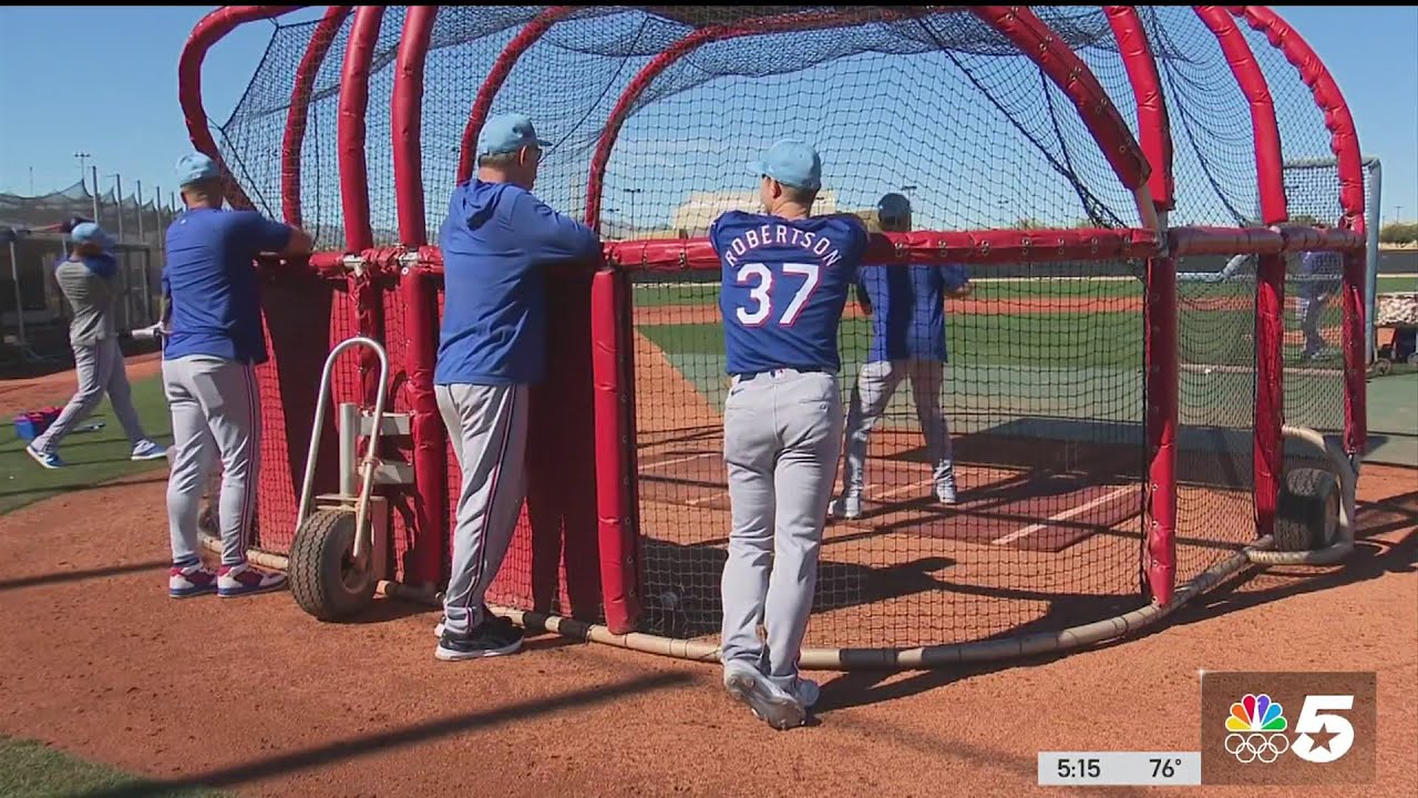 Rangers training in Arizona after World Series - YouTube