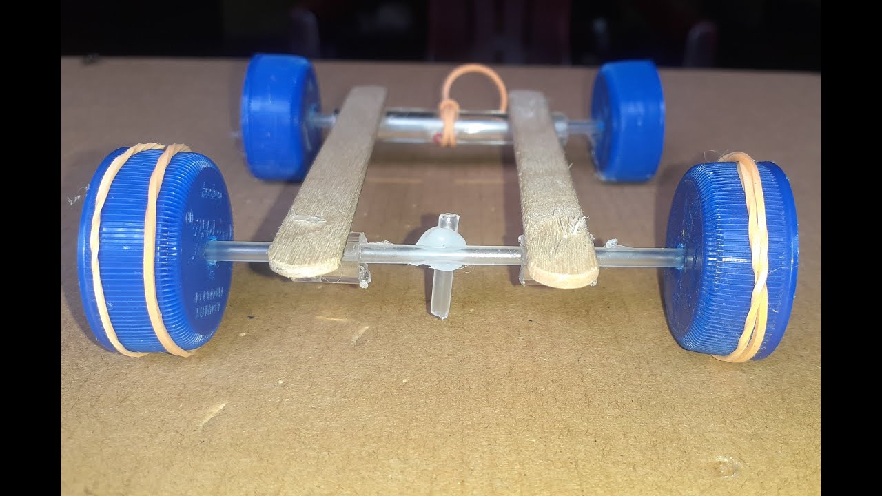 How To Make a Mini Rubber Band Car (SIMPLE CAR TOY)/DIY IDEAS/ Simple ...