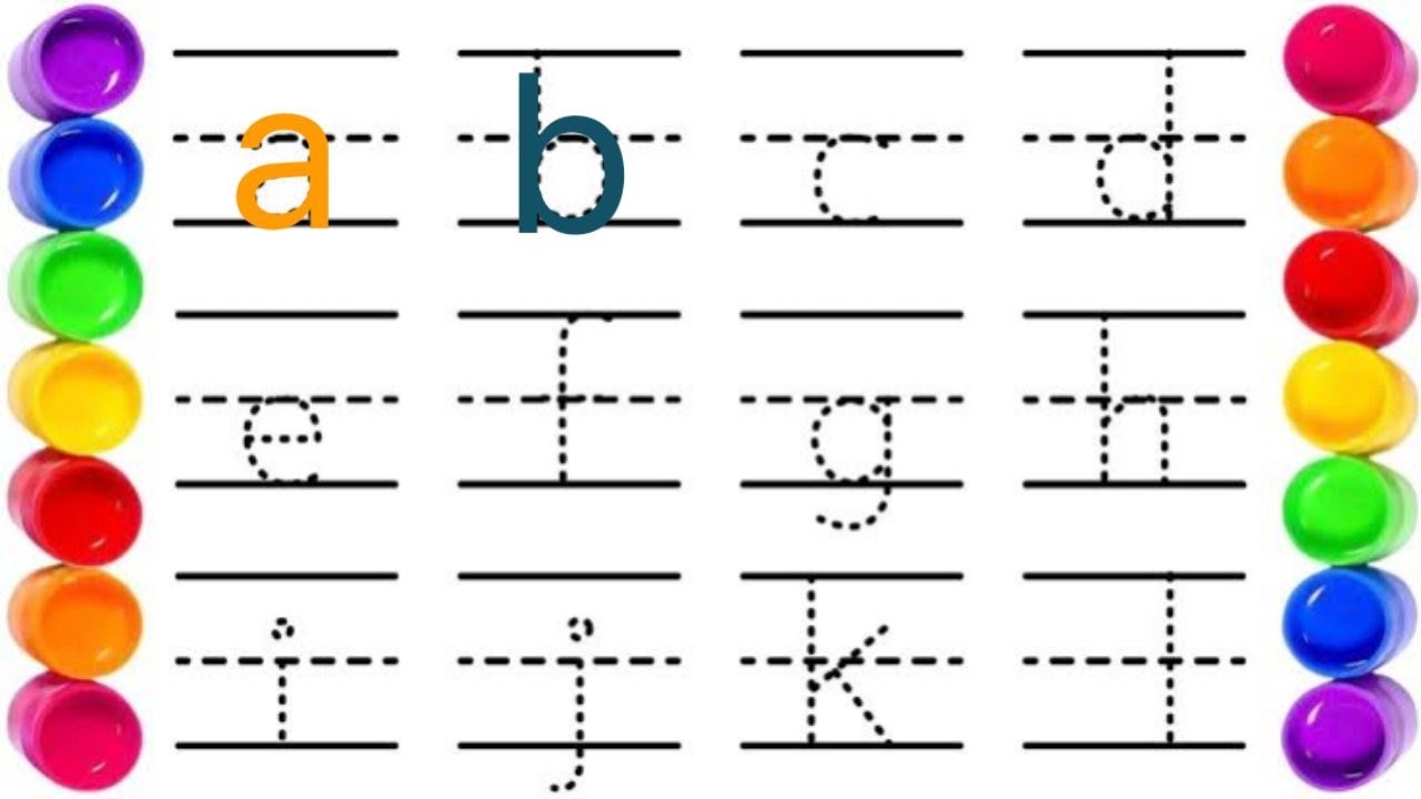 How to write ️ small letters | a to z small alphabets | lower case ...