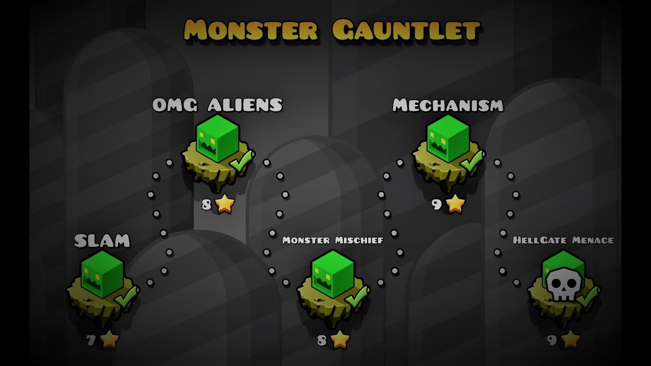 Geometry Dash Monster Gauntlet - YouTube