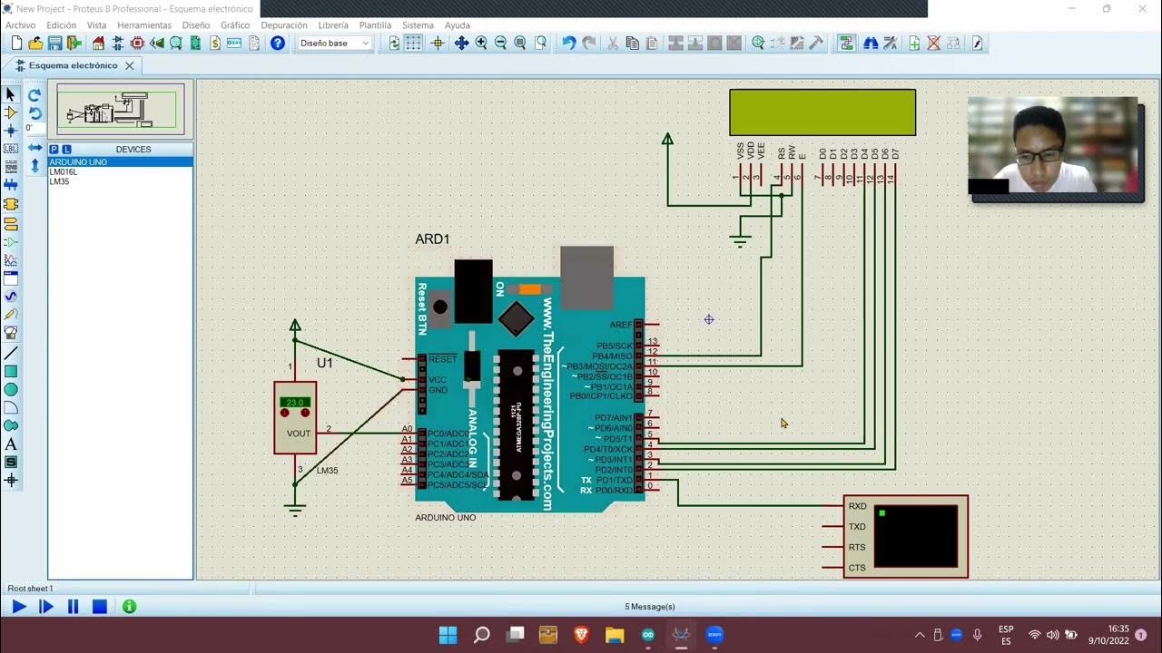 SENSOR DE TEMPERATURA LM35 (ARDUINO Y PROTEUS) - YouTube