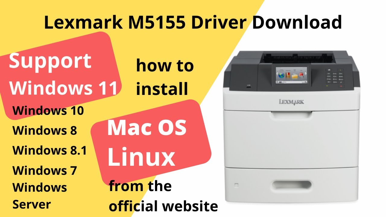 Lexmark M5155 Driver Download and Setup Windows 11 Windows 10 - YouTube