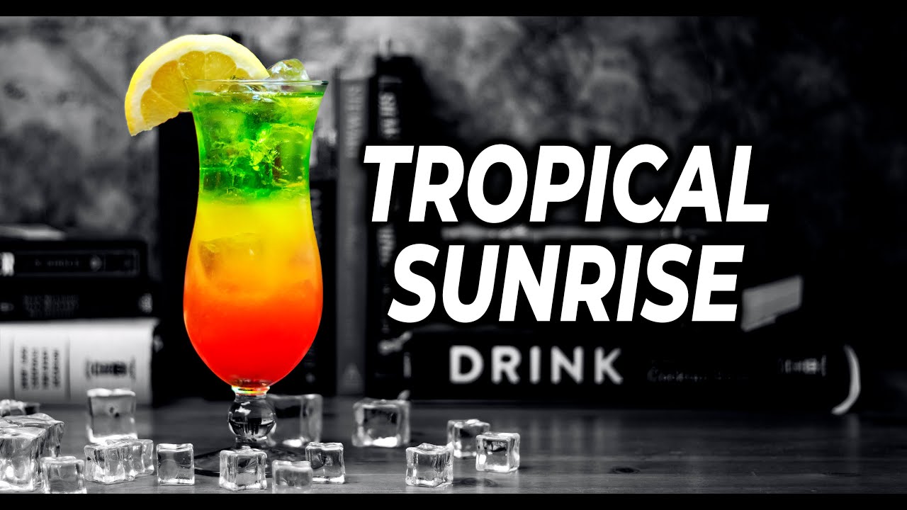 Layers of Paradise: The PerfectTropical Sunrise Cocktail! - YouTube