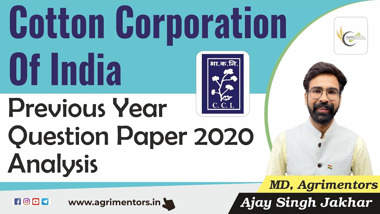 Cotton Corporation Of India Previous Year Question Paper 2020 Analysis ...