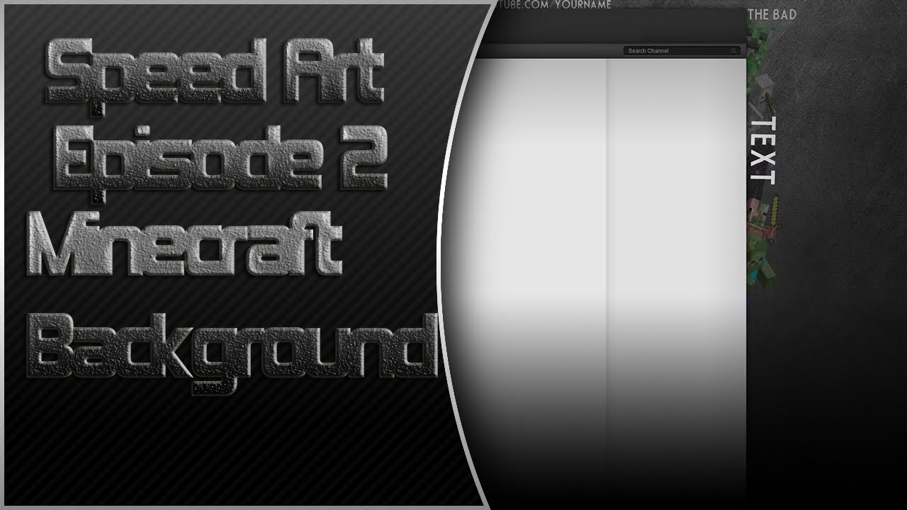SpeedArt: Minecraft Youtube background Template PSD - YouTube