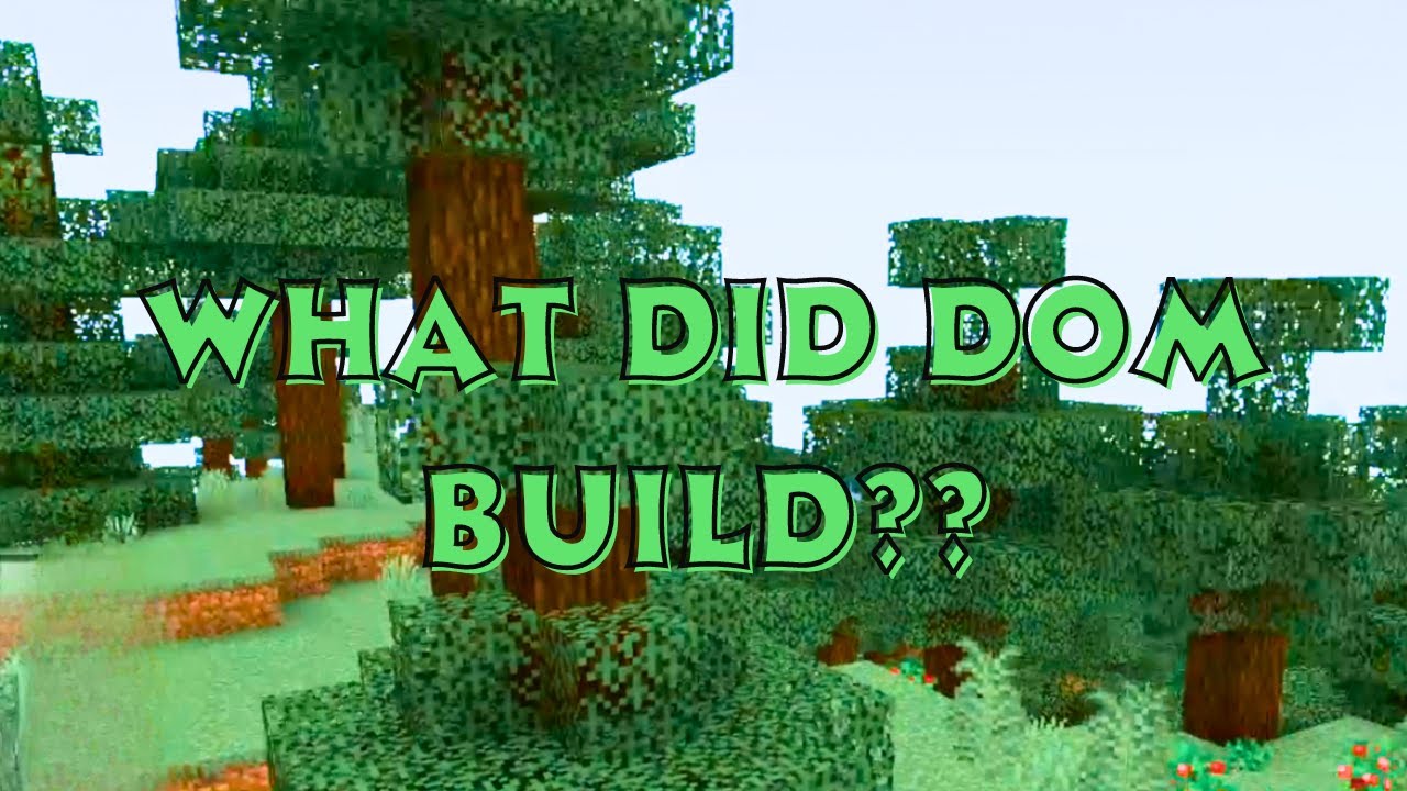 What did Dom build in Minecraft? - YouTube