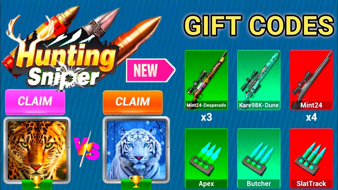 ⚠️ New codes!! Hunting sniper codes 2025 | hunting sniper redeem code ...