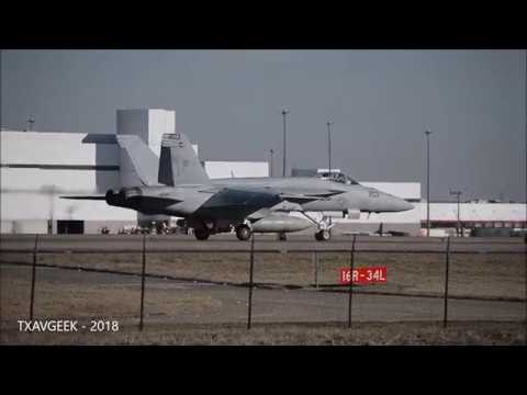 VFA-122 Flying Eagles F/A-18E departing AFW! - YouTube