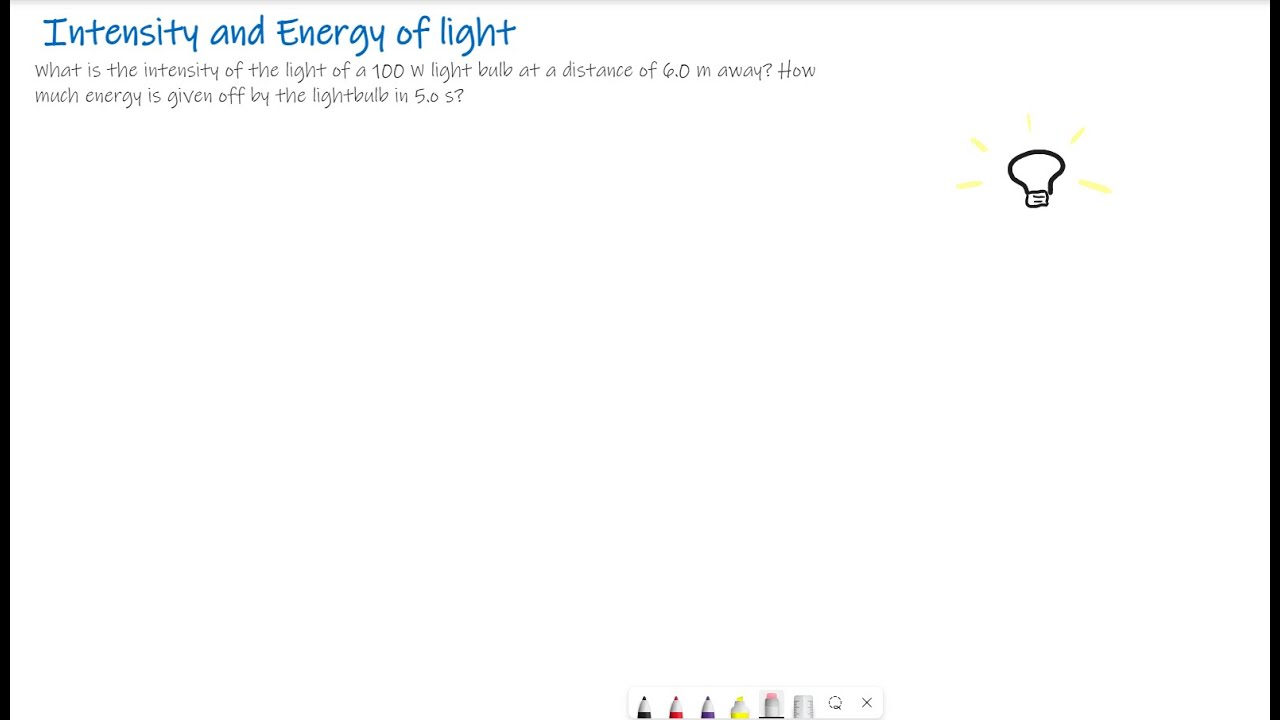 Finding the Intensity and Energy of a Light Source - YouTube