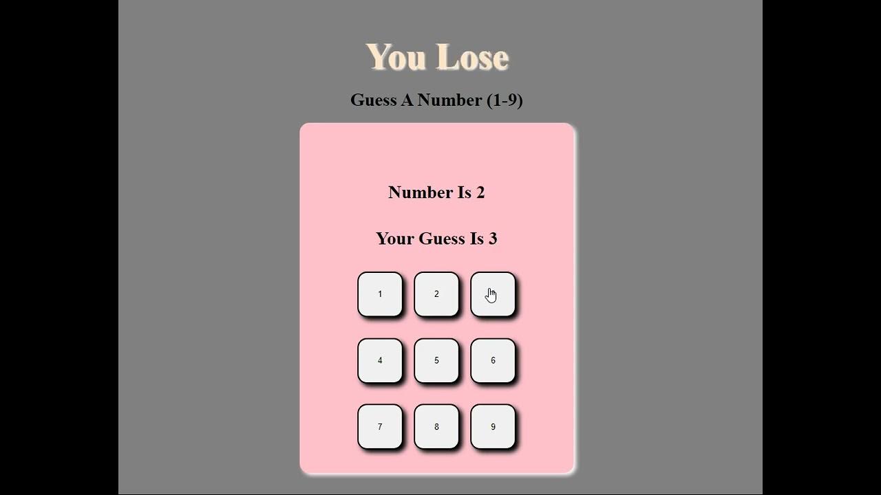 JS game | Beginner | Guess a Number | JS projects | CSS, HTML, and JS projects | Web development ...