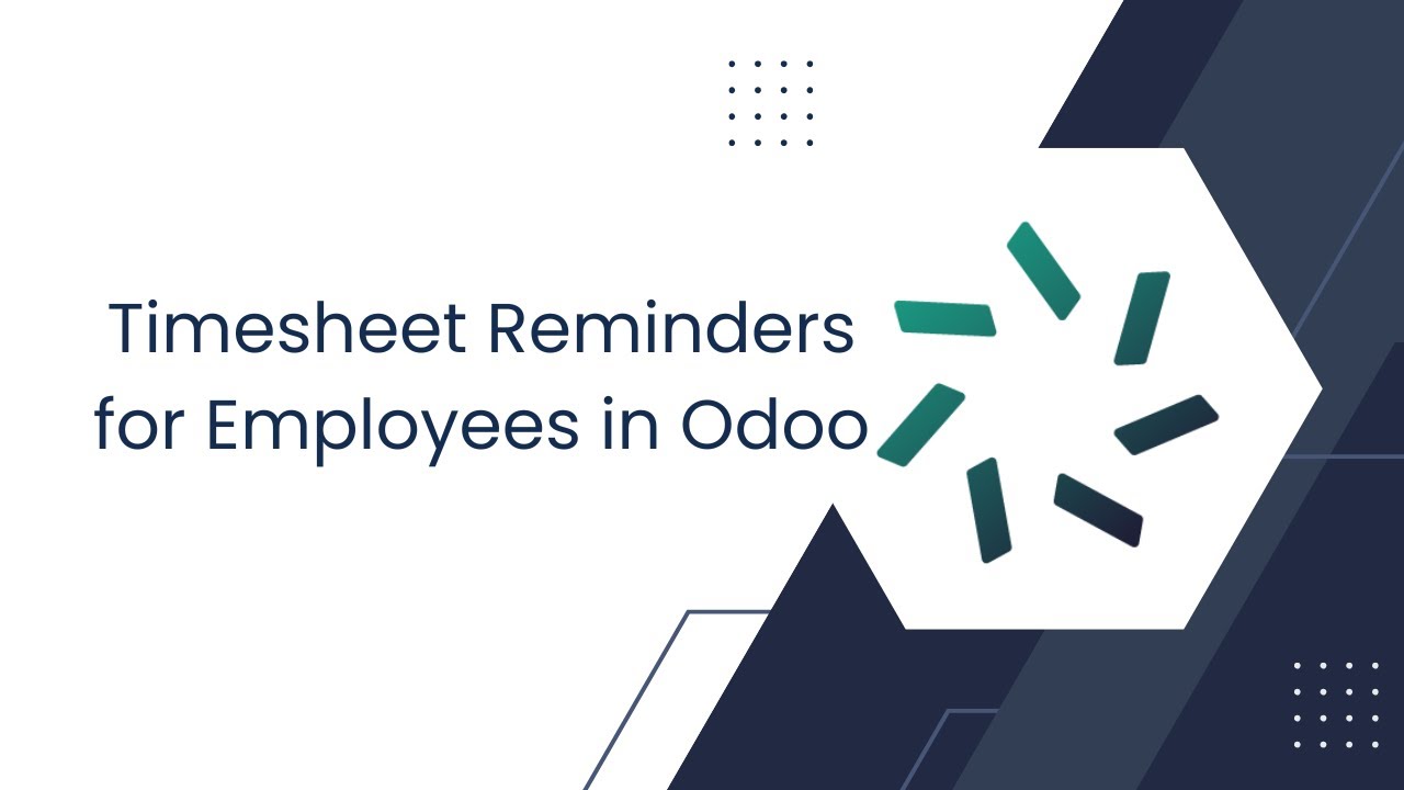 How to Enable Timesheet Reminders for Employees in Odoo - YouTube