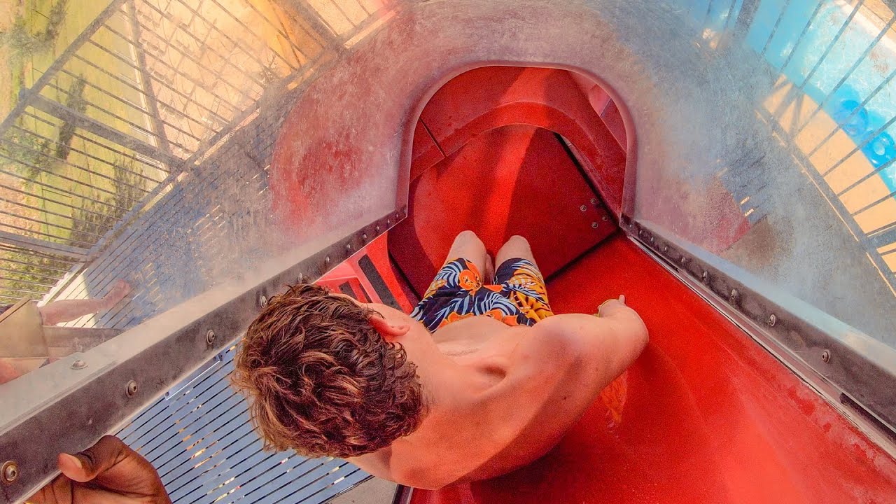 TORPEDO | Red Trapdoor Water Slide - Hawaiian Falls Mansfield - YouTube