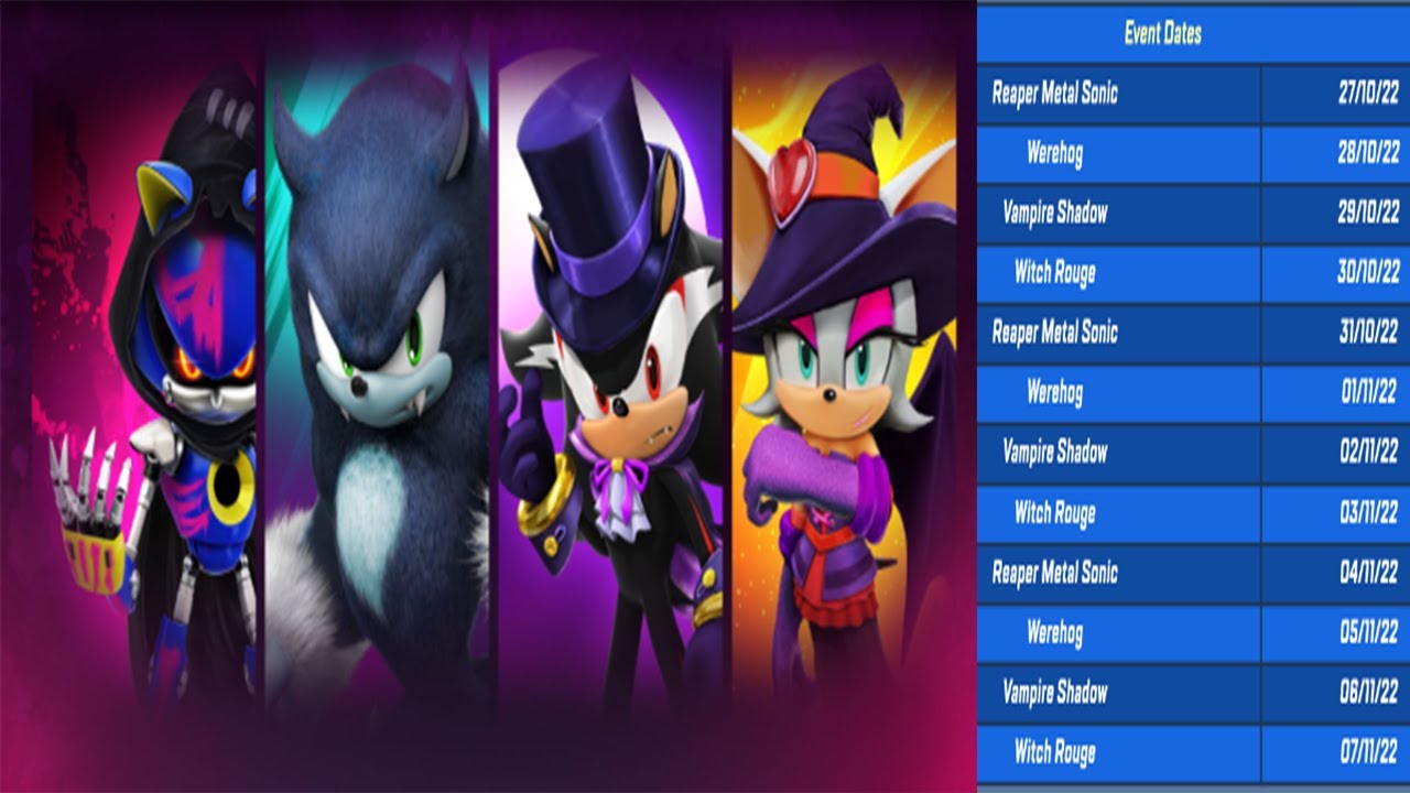 Sonic Forces - Rapid Recap Halloween Event Coming Soon - All 67 ...