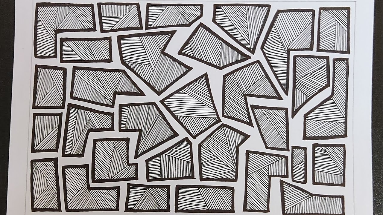 Pattern 55|How to draw patterns|zentangle pattern|geometric pattern ...