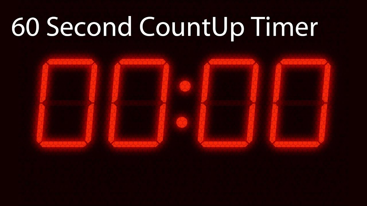 60 second countup timer (VFD) 60秒 カウントアップタイマー - YouTube