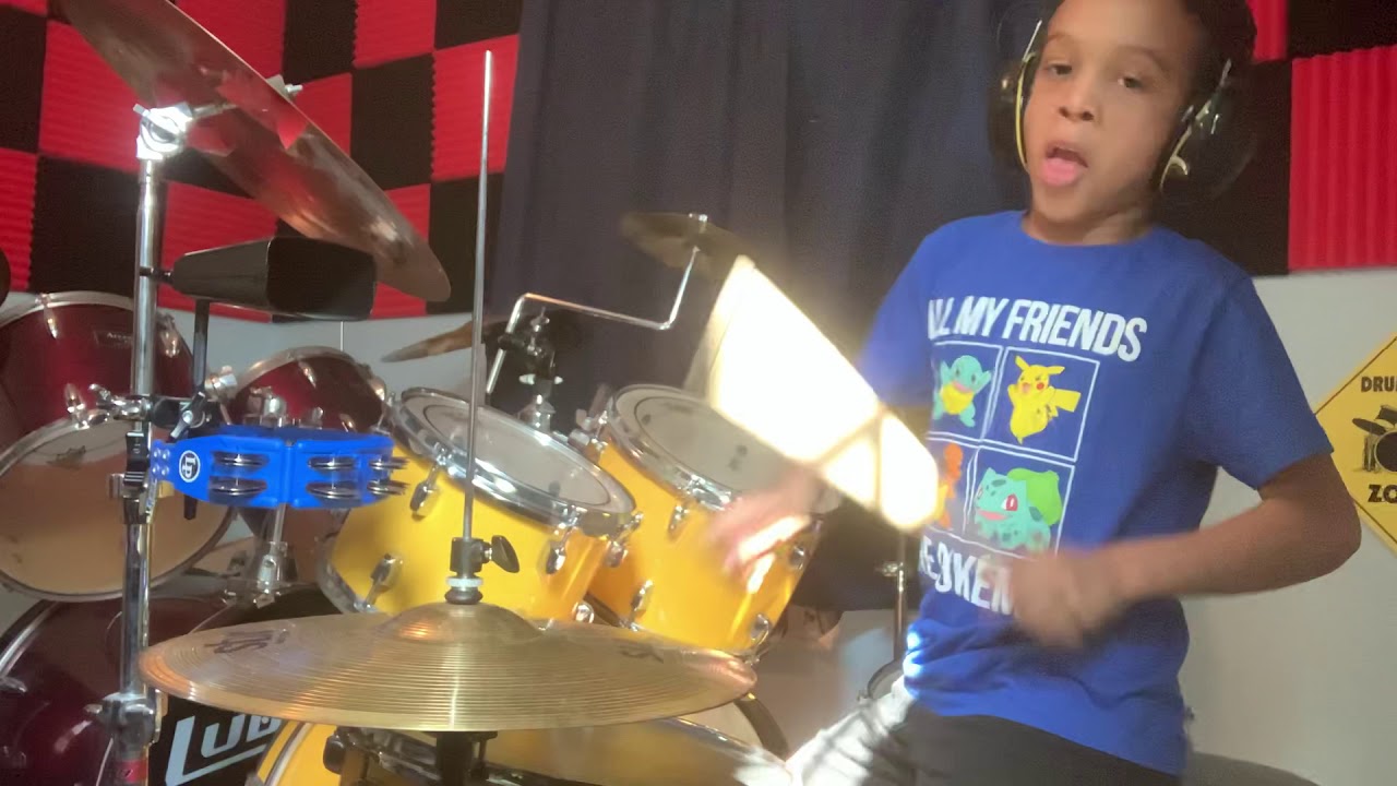 Dominic Peters, 7 year old drummer, Lane Boy drum cover, Twenty One ...