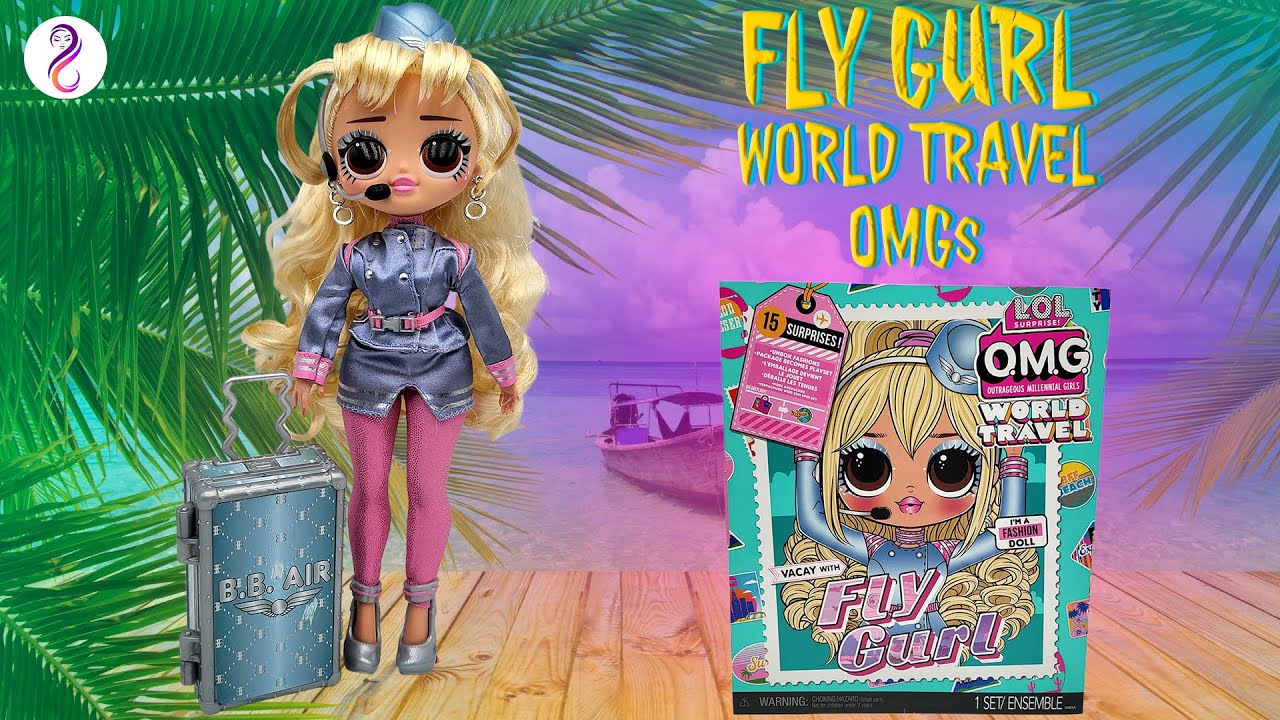 LOL Surprise World Travel OMG Collection Fly Gurl! 360 Doll Showcase ...