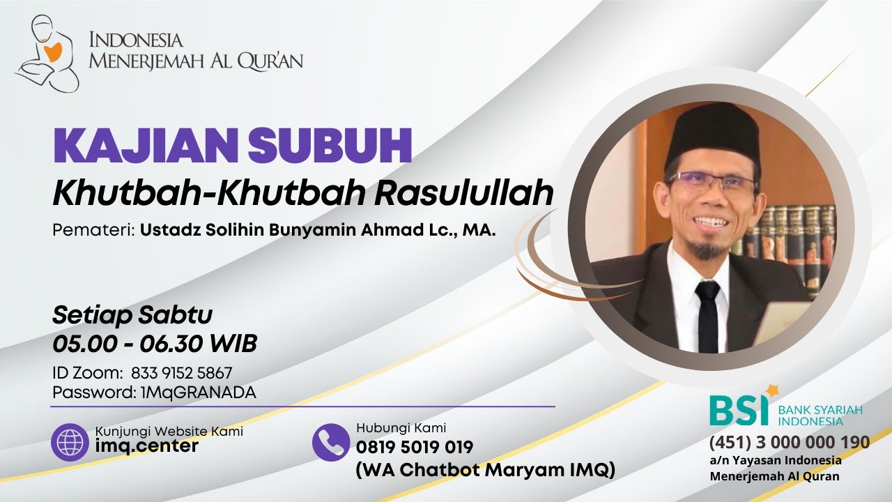 2024 07 03 Rabu - Kajian Khutbah2 Rasulullah SAW Hal 75 Khutbah 113 dst ...