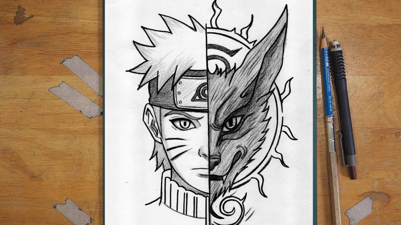 How To Draw Naruto Uzumaki And Kurama | Anime Drawing Step-by-Step ...