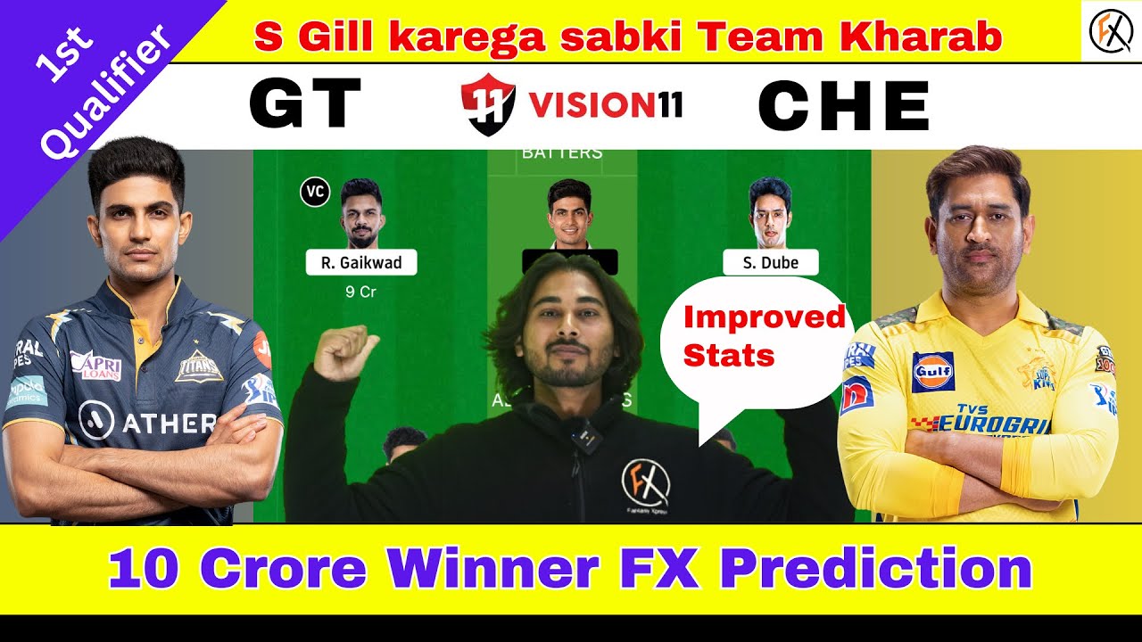 GT vs CHE Dream11, GT vs CHE Dream11 Prediction, Gujarat vs Chennai ...