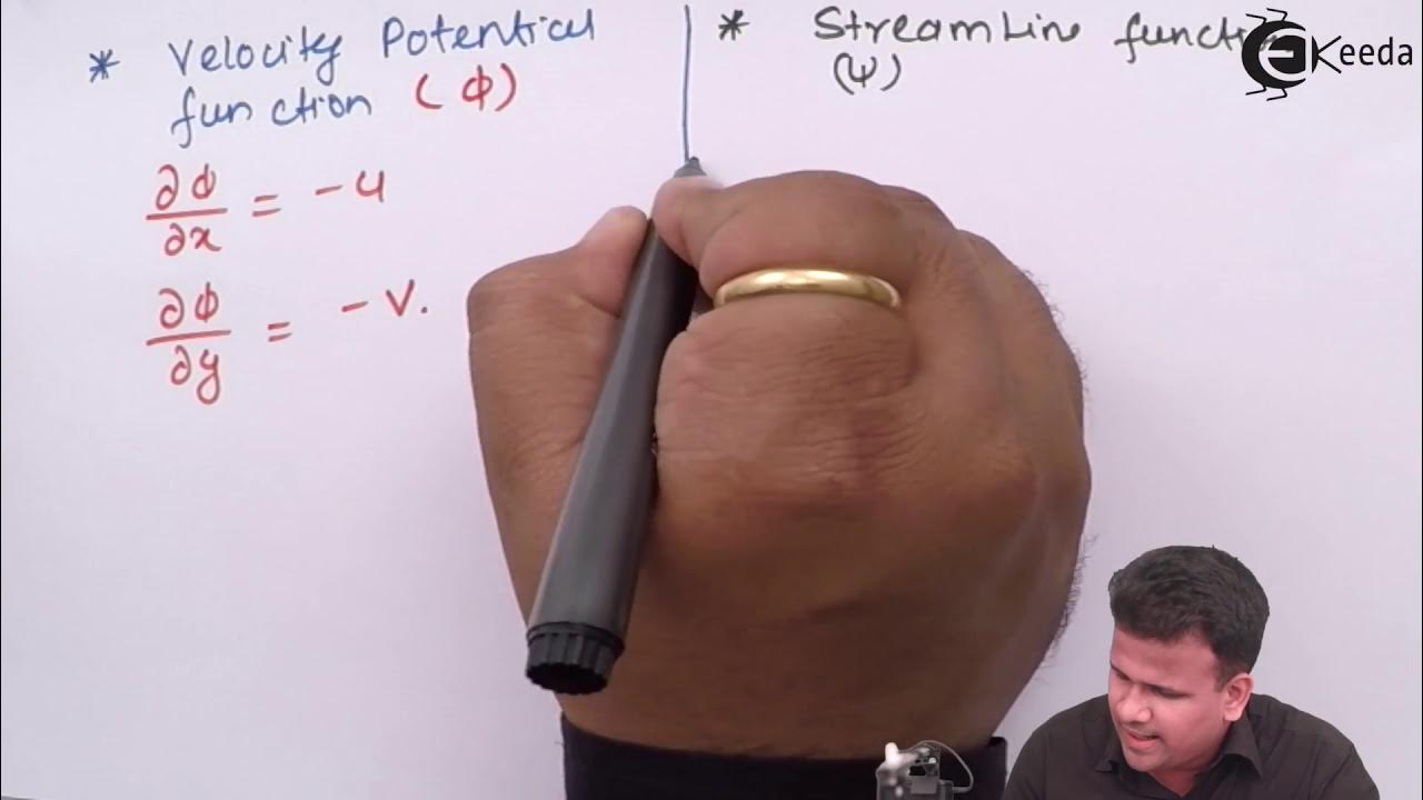 Relation between Velocity Potential Function and Streamline Function - Fluid Kinematics - YouTube