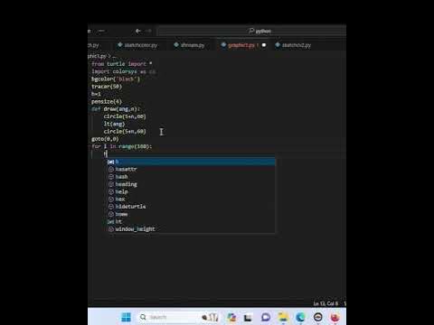 python shorts video 💖|💖|short video | how to use create an amazing. design #programminglanguage ...