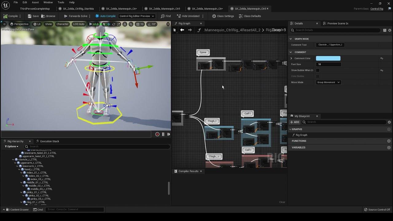 UE5 Blueprint_Animation Lesson8. CtrlRig. Full Body IK. How to make ...