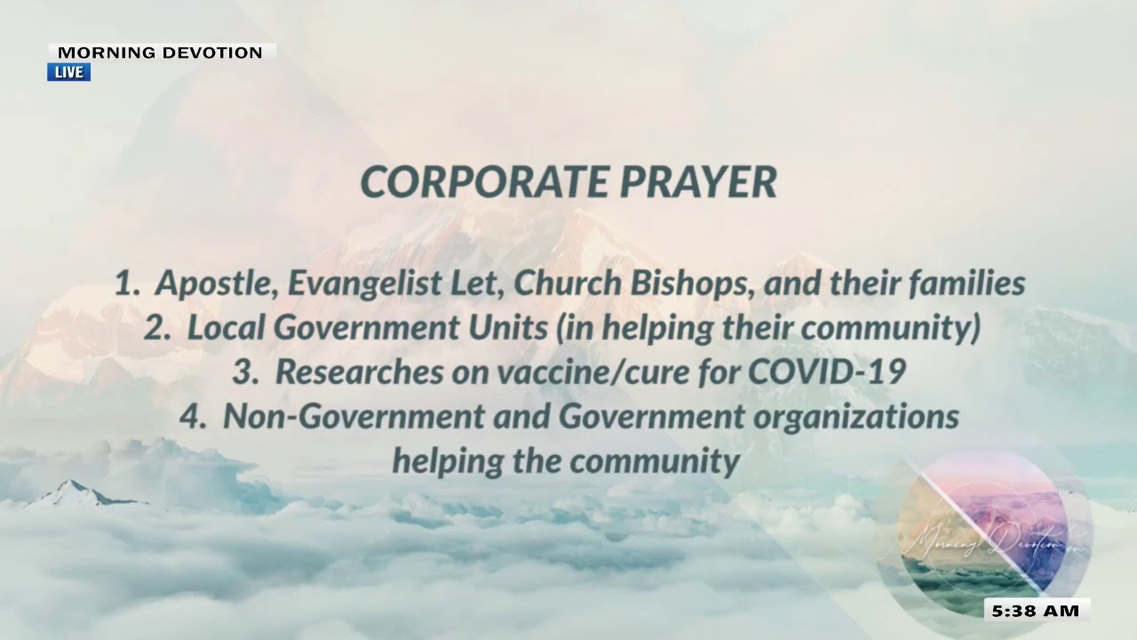 PMCC (4th Watch) - Live - MORNING DEVOTION - APRIL 16, 2020 - YouTube