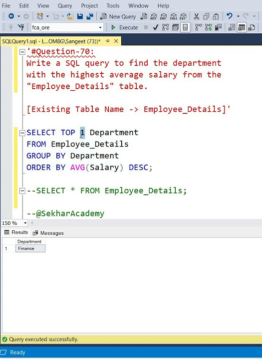 Sql Interview Question 70 Sql Sqlquery Mysql Oracle Interview Top Shorts