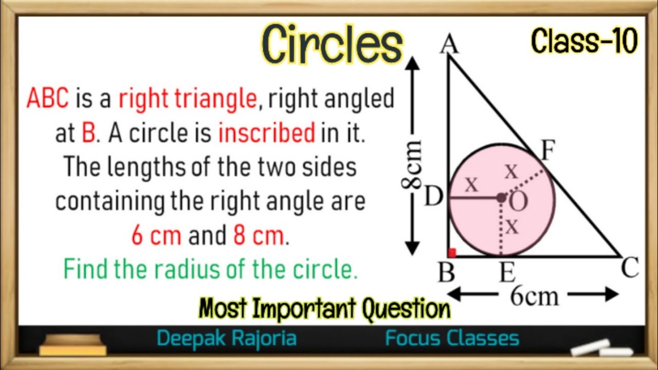 ABC is a right triangle right angled at B. A circle is inscribed in it ...