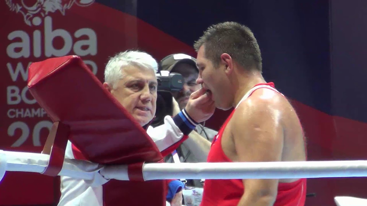 AIBA Men`s World Boxing Championship 2019. Semifinals. Babanin Maksim ...