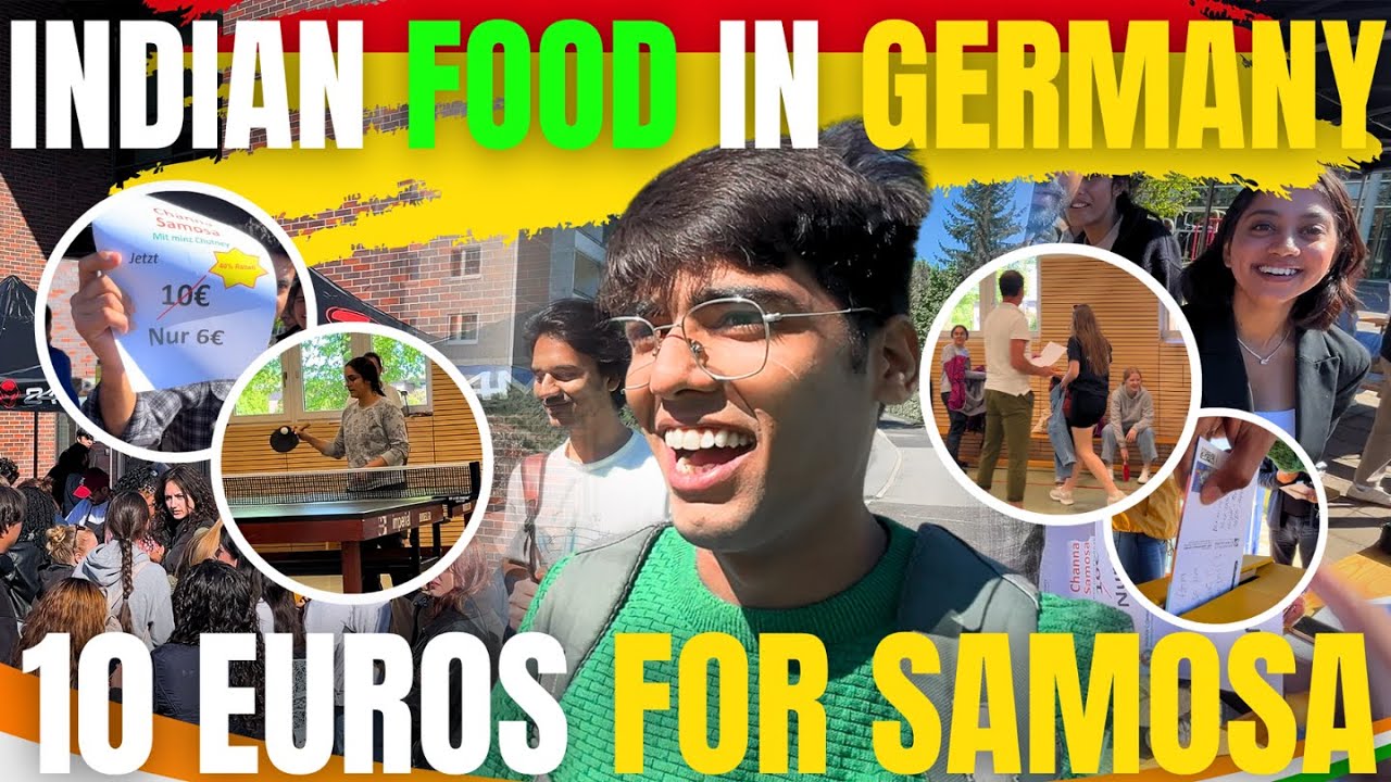 🔥10€ Samosa in Germany! 🇩🇪😱 | Real Indian Food at Uni Event 🍛 | Indians ...