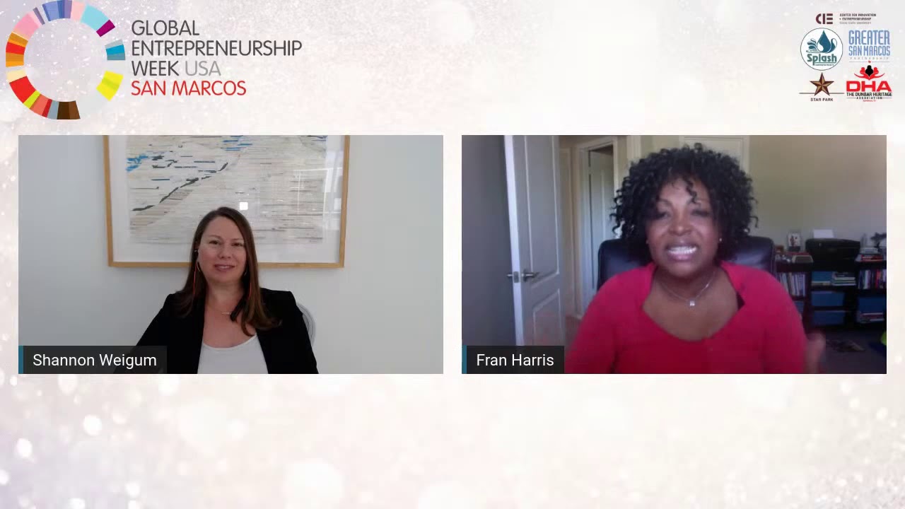 #GEWSMTX Day 1 Dr. Shannon Weigum & Fran Harris Collaborative Convo ...