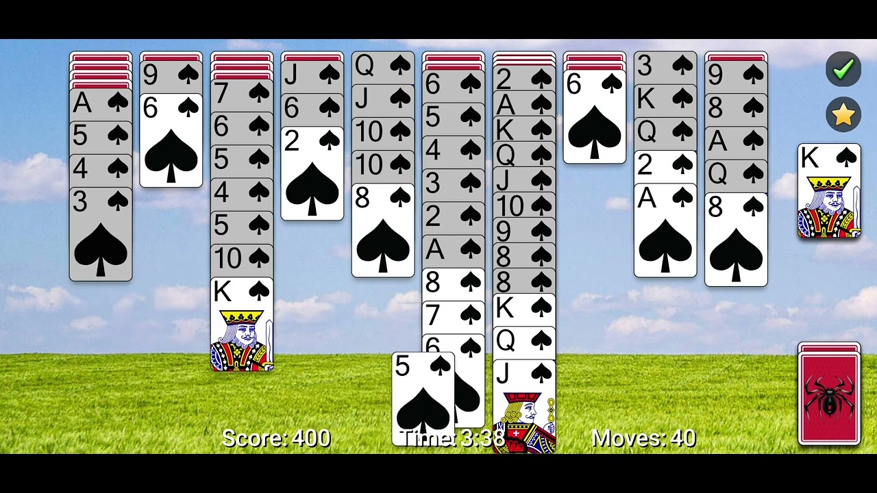 SPIDER SOLITAIRE 8 - YouTube