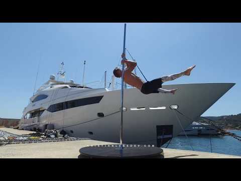 pole sport super yachts Cannes Film Festival Kristian Lebedev | супер тренировка