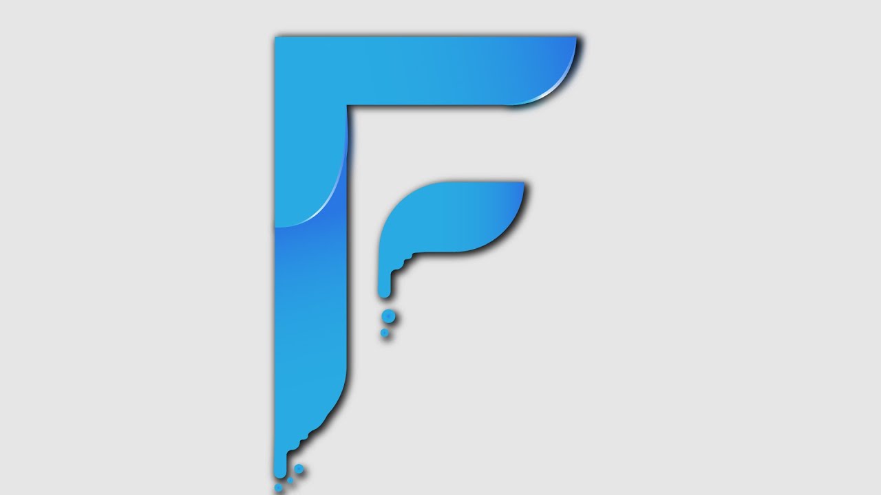 How to Make Custom Letter F Logo | Illustrator - YouTube