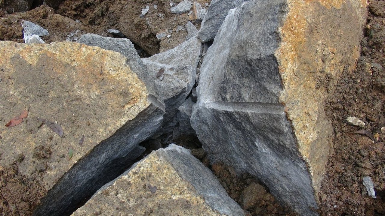 Blasting Granite on a culvert replacement project for DELWP - YouTube