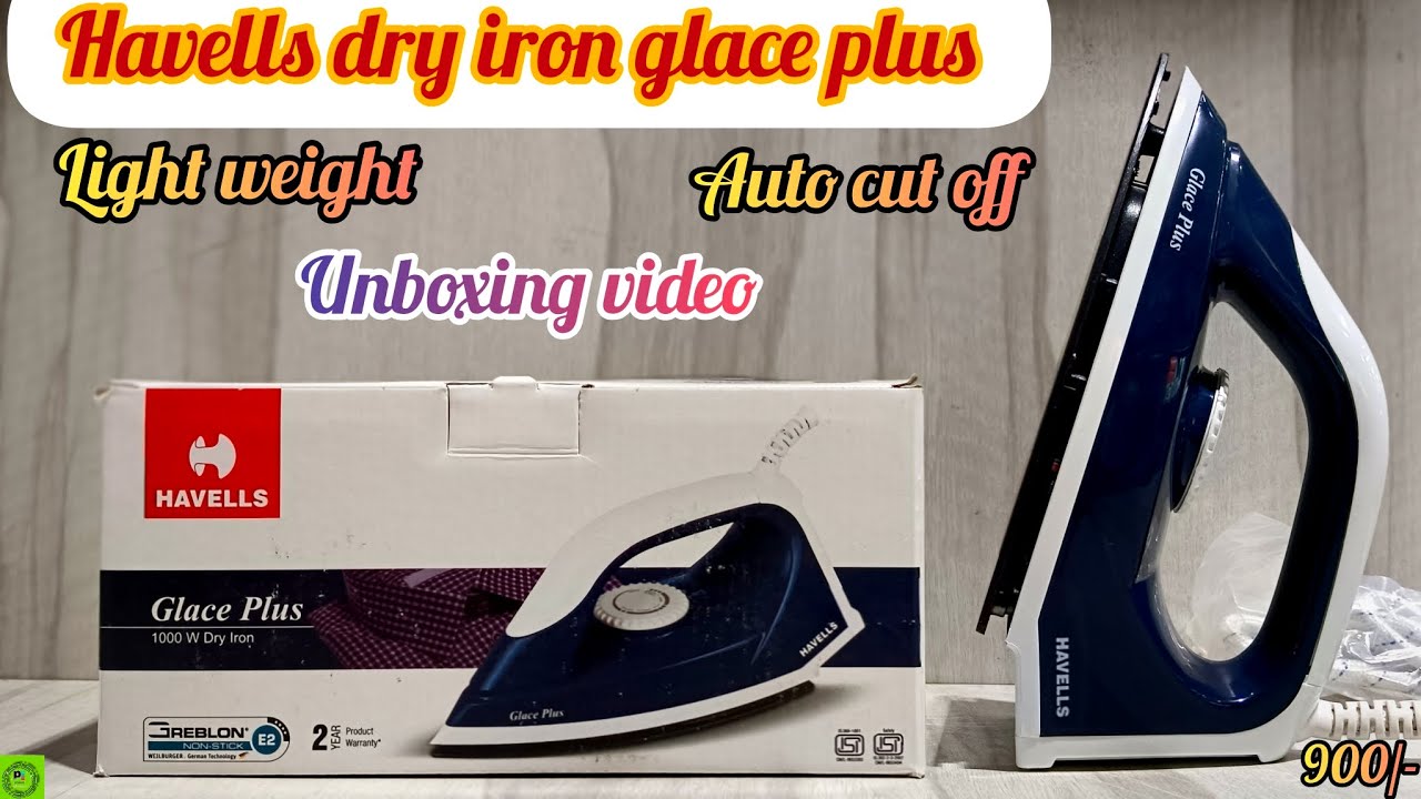 Havells Glace plus Light weight 1000 watt Dry Iron | Auto Cut-off| 360 ...